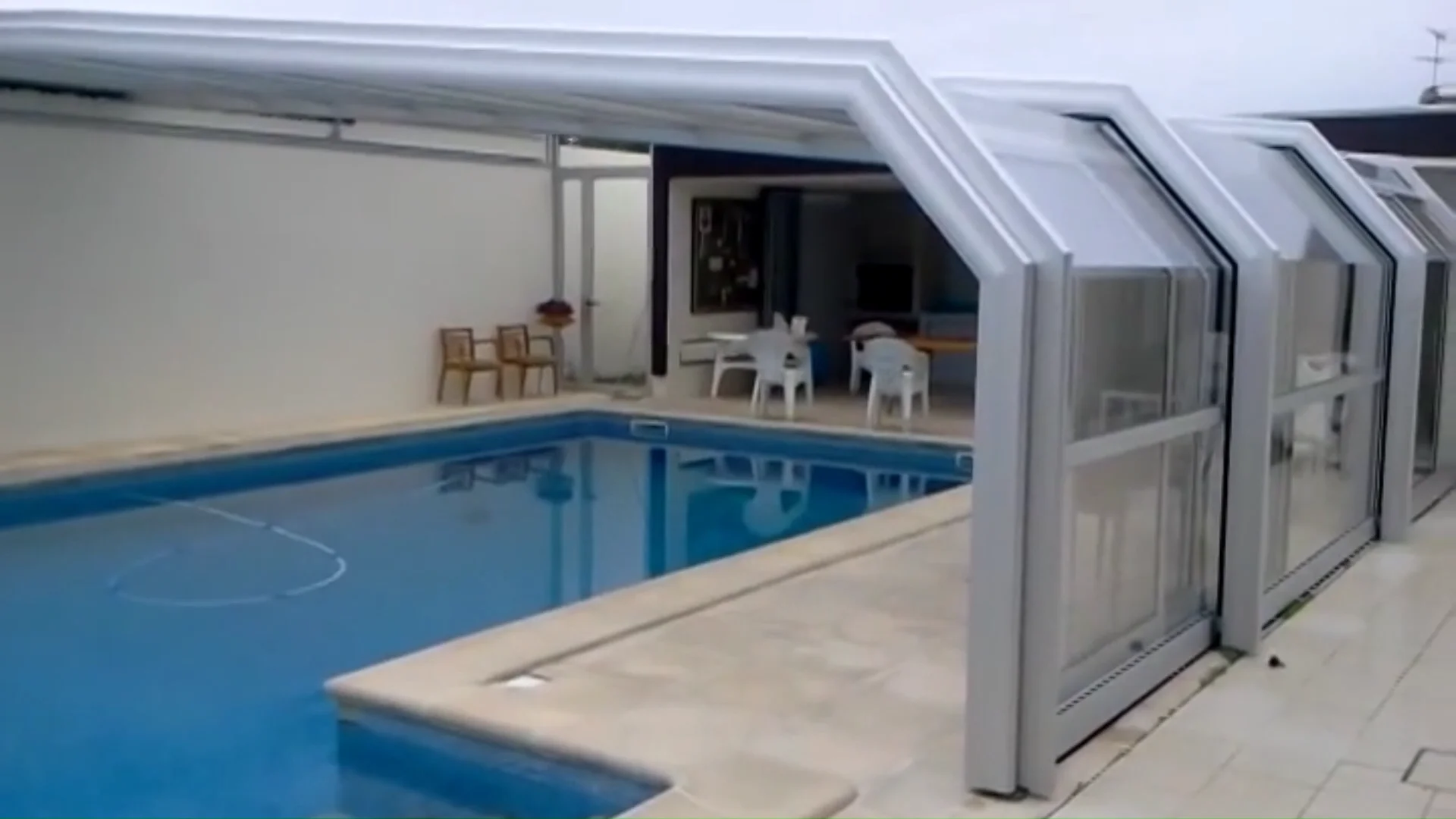 Outdoor Screen Pool Enclosure Kits Mobile Roof Cover 4 Season ...