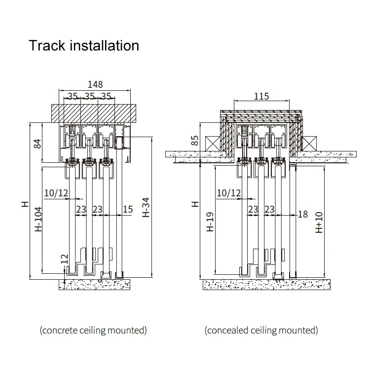 Stainless Steel Frame Telescopic Sliding Door System for Office ...