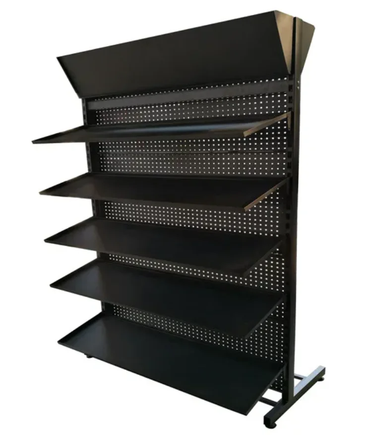 Heavy Duty Metal Shelving Gondola Unit Used Pegboard Display Stand ...