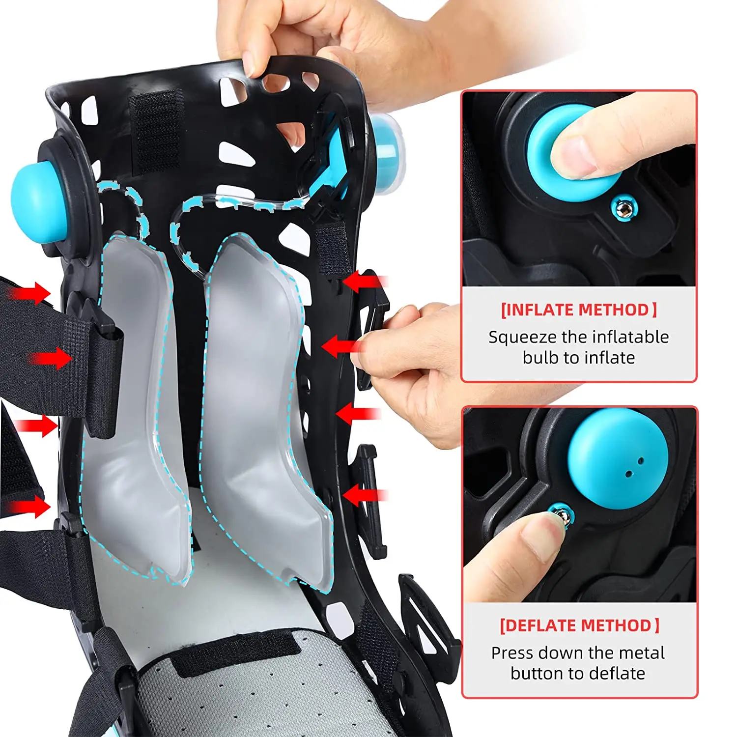 Aircast Walking Boot Double Balloon Ankle Protector Fracture Fixation ...
