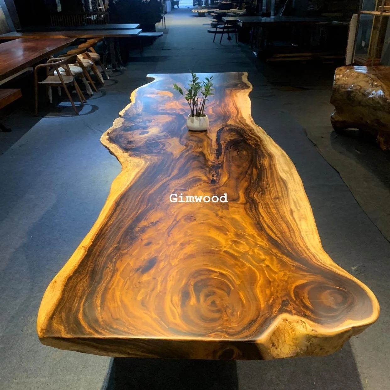 100% NATURAL SOLID DINING TABLE WITH BASE and LEGS for RESTAURANT ...