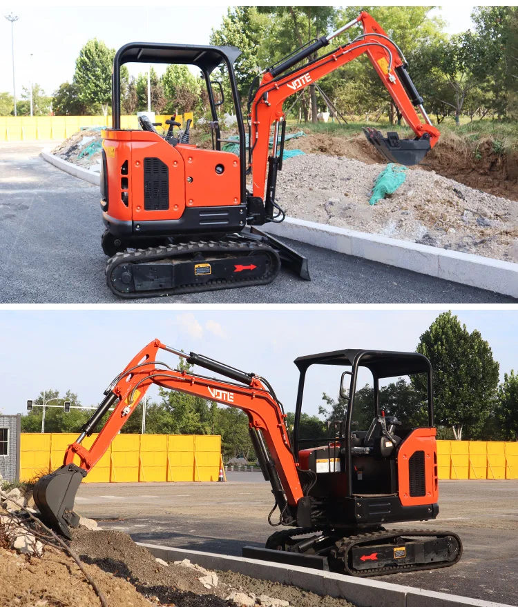 2 Ton Vintage Excavator Hydraulic Crawler Free Aftersales Color Digger ...