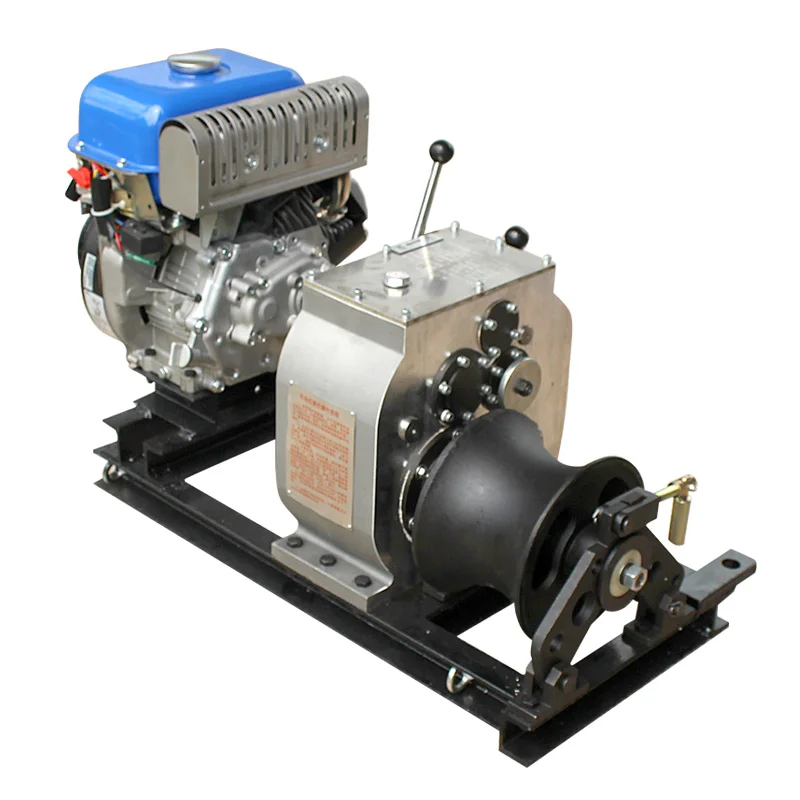 1,2,3 Tons Shaft Drive Gasoline Engine Powered 12v Winch For Electric ...