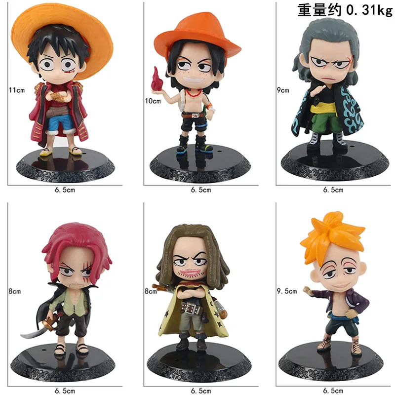 Cartoon Character Luffy Zoro Chopper Nami Q Version Pvc Action Figure ...