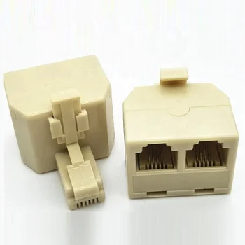 Lan Splitters Rj11 Telephone Adapter 1male To 2 Female - Buy Rj11 ...