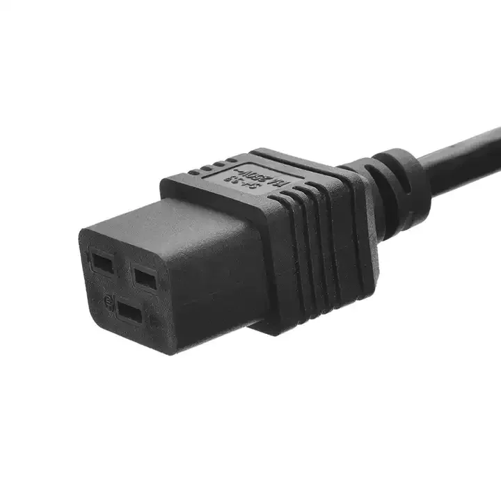 Iec-60320 3 Prong H05vv - F 3g 0.75 Power Cord C19 To C20 Connector Cu ...