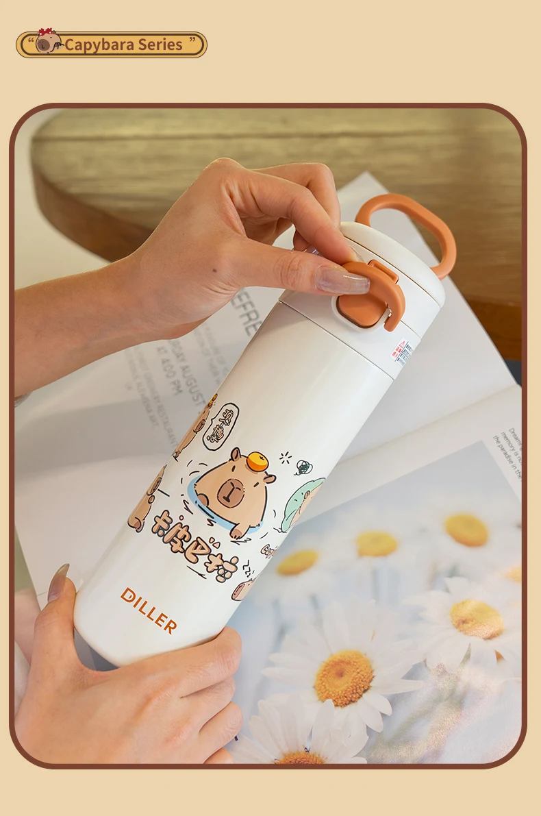 520ml 316 Stainless Steel Portable Vacuum Insulated Water Bottle with Leak-proof Lid Outdoor ...