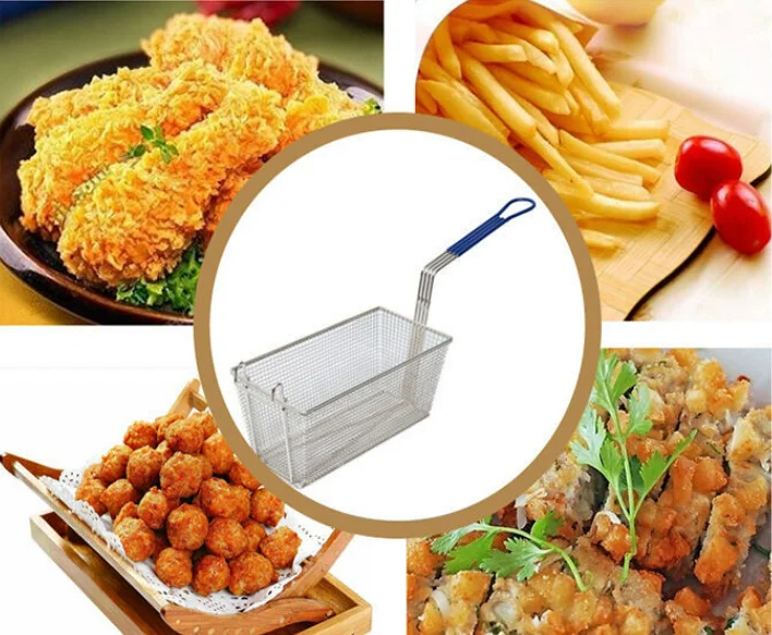 Frying Strainer Basket 201 304 Stainless Steel Mini Non-stick Kfc Fries ...