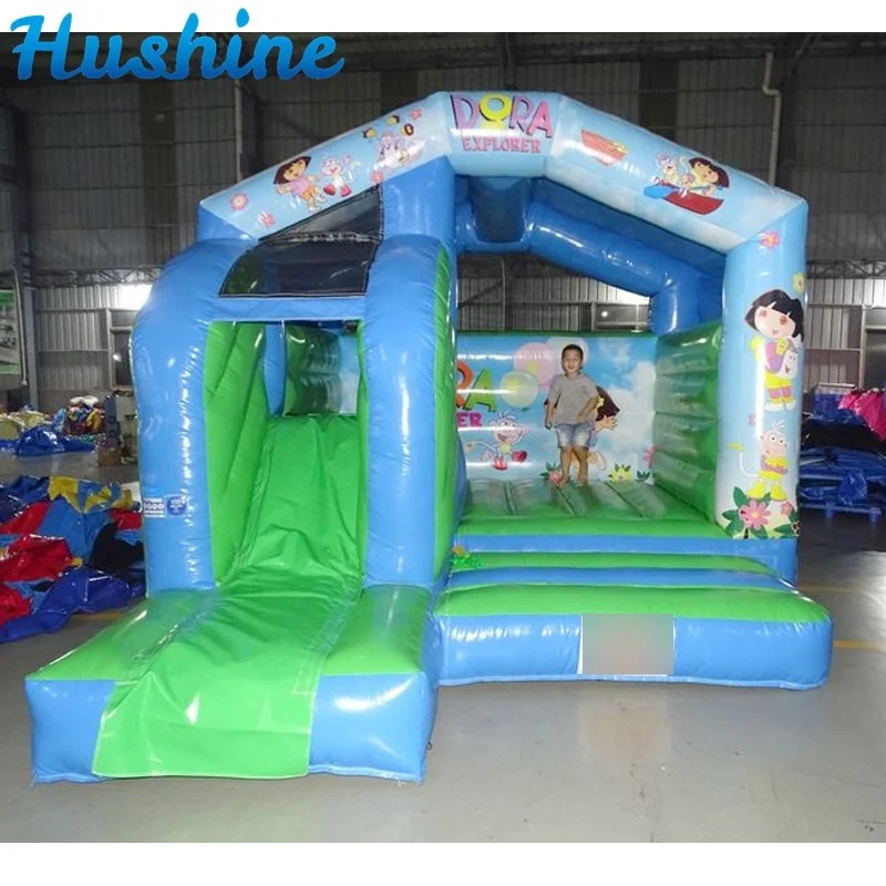 Outdoor Commercial Dora Cartoon Kids Inflatable Combo With Slide ...