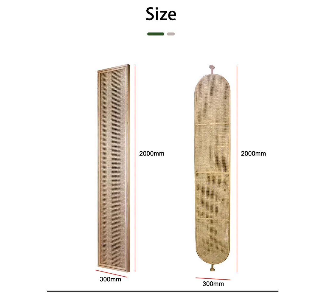 Decorative Rattan Revolving Screen Room Divider - 4 Pcs Rotating Wall ...