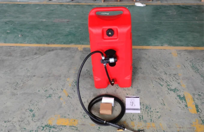 Portable Plastic Fuel Tank 14 Gallon Gas Tank On Wheels With Hand Pump ...