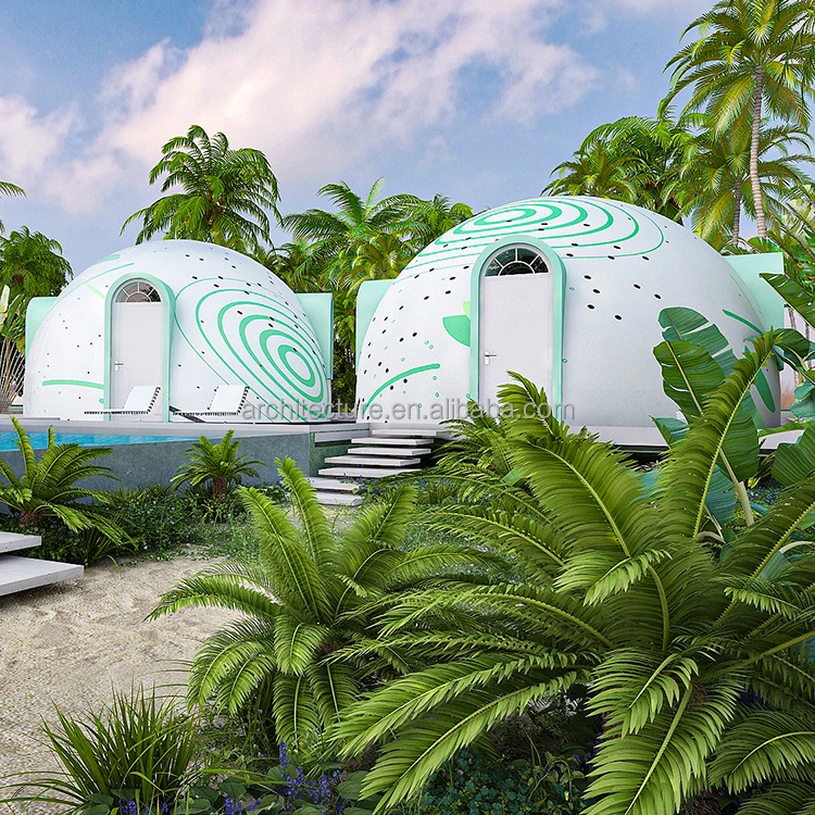 China Prefabricated Fiberglass Dome House Fast Install Anti-seismic ...