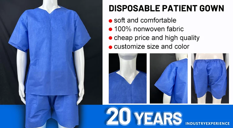 Hospital Clothing Patient Gown Disposable Ce Medical Accessories 3 ...