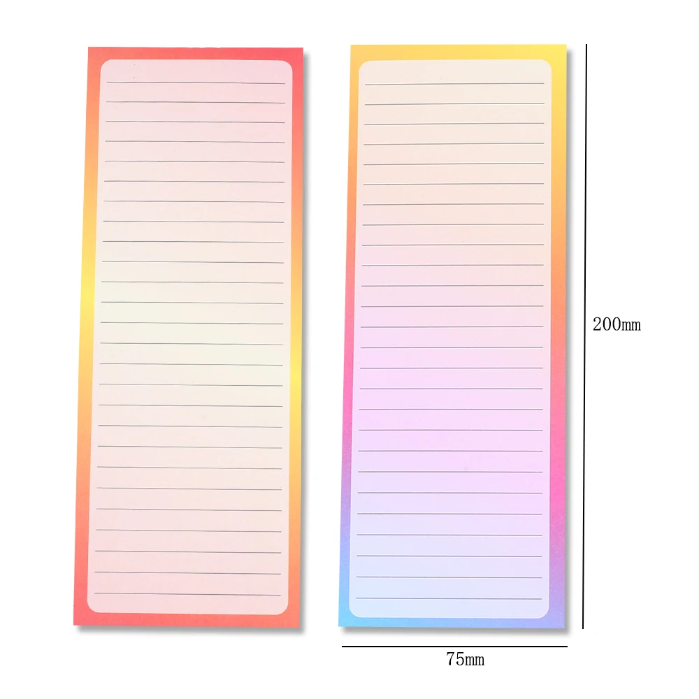 60 Sheet Long Fluorescent Color Checklist Notepad Diary Colorful Agenda ...