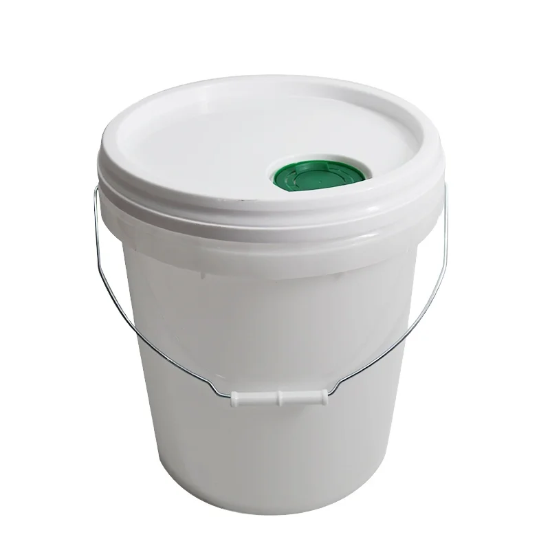 Plastic Bucket 20 Liter White 5 Gallon Paint Buckets With Spout Lid and ...
