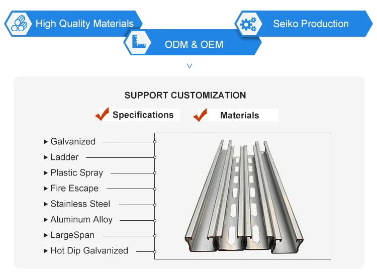 C Channel Track Not Perforated Lightweight Aluminum Profiles