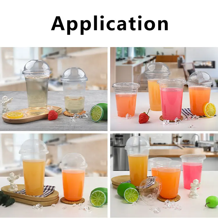 90mm 8ozpp Pet U Shape Cup 16oz Bubble Tea Milk Tea Cup Custom Logo ...