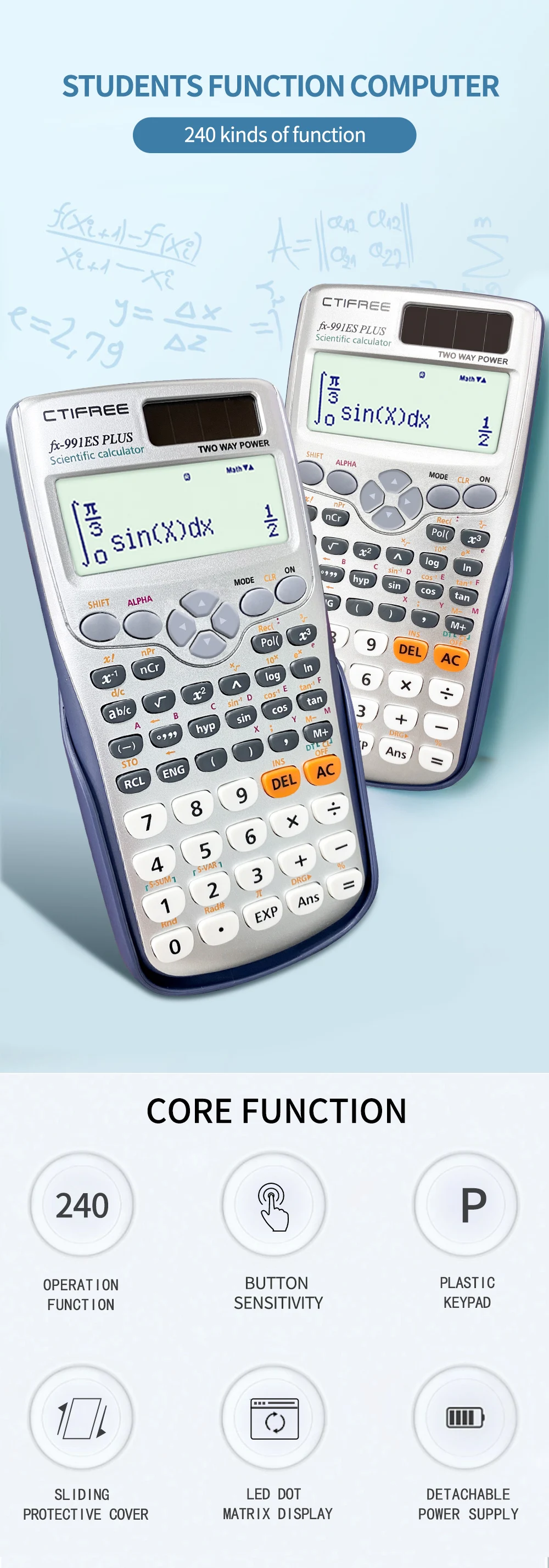 991es Plus Scientific Calculator Logo Digital Professional Student ...
