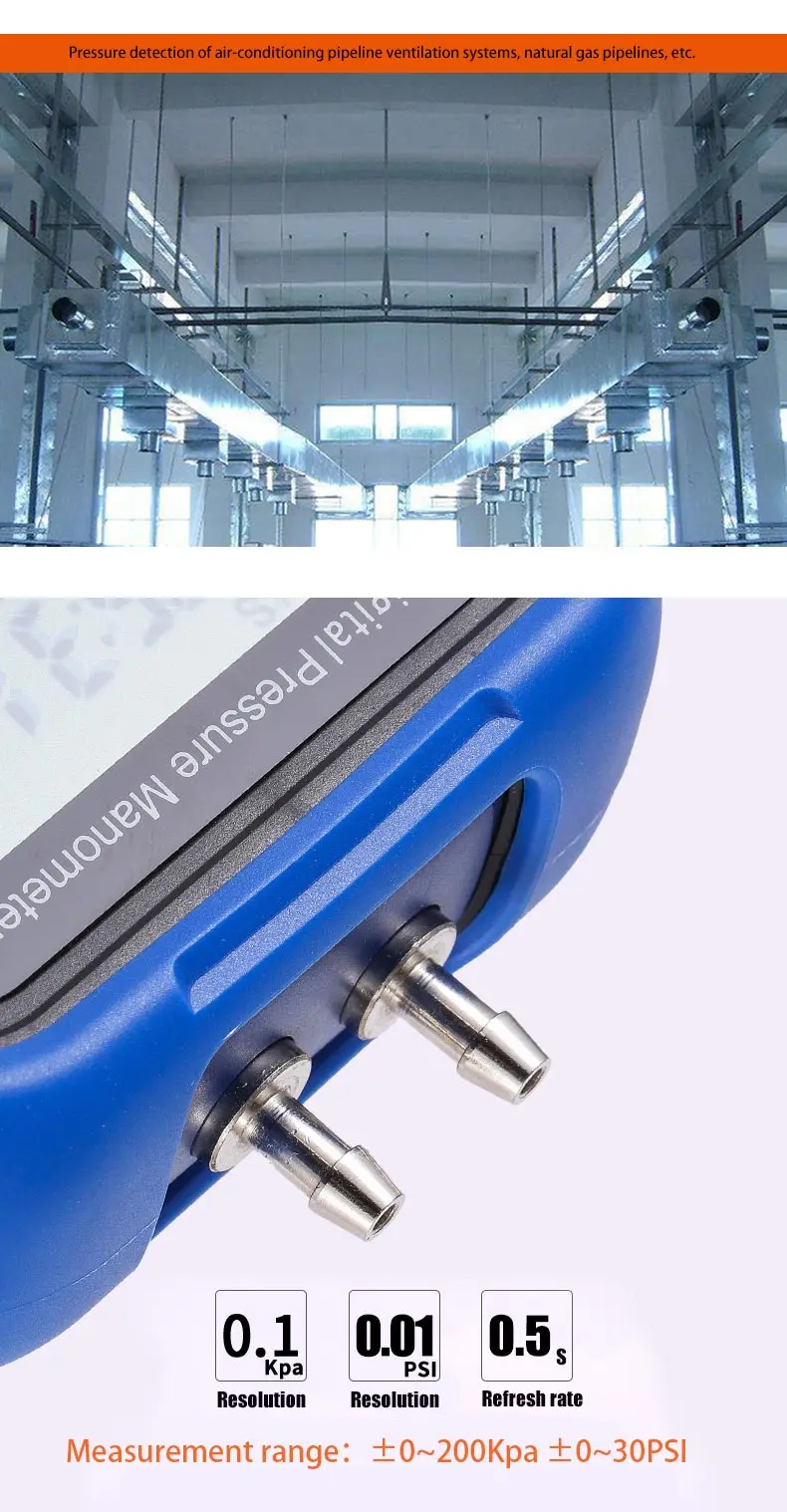 Digital Differential Pressure Gauge - Portable & Precise