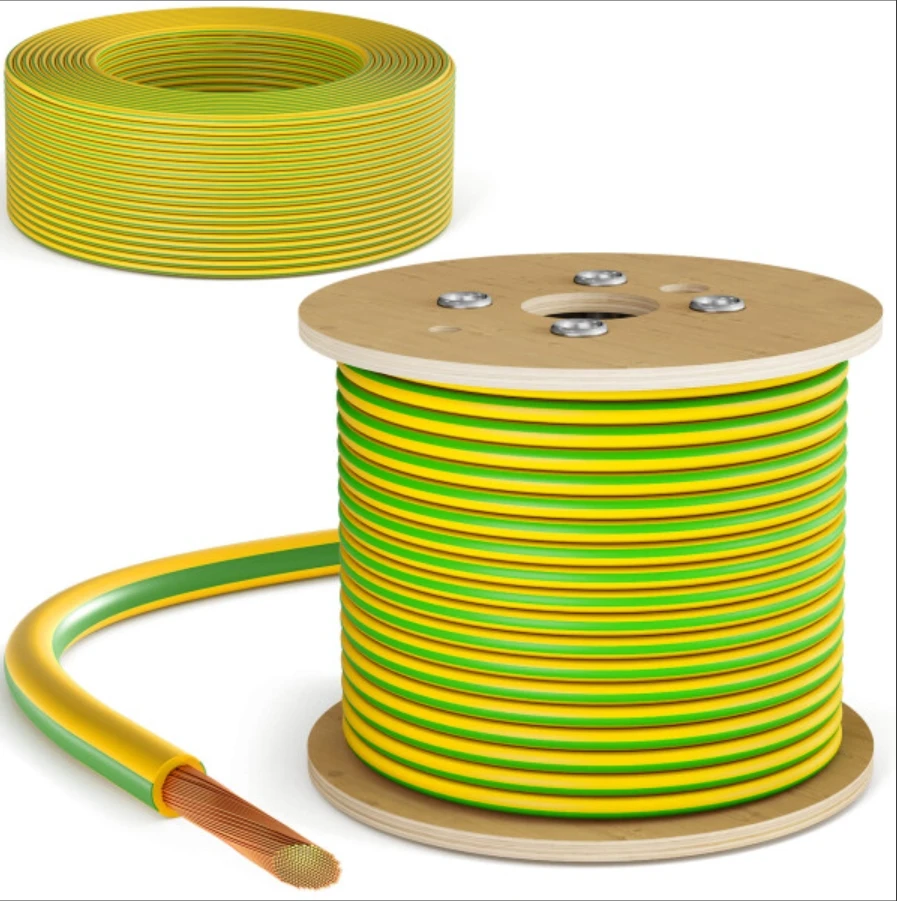BVR Yellow Green Ground Earth Cable - Flexible & Durable