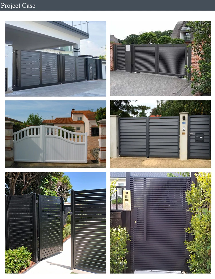 Modern Aluminium Louver Main Door Gates for Houses & Villas
