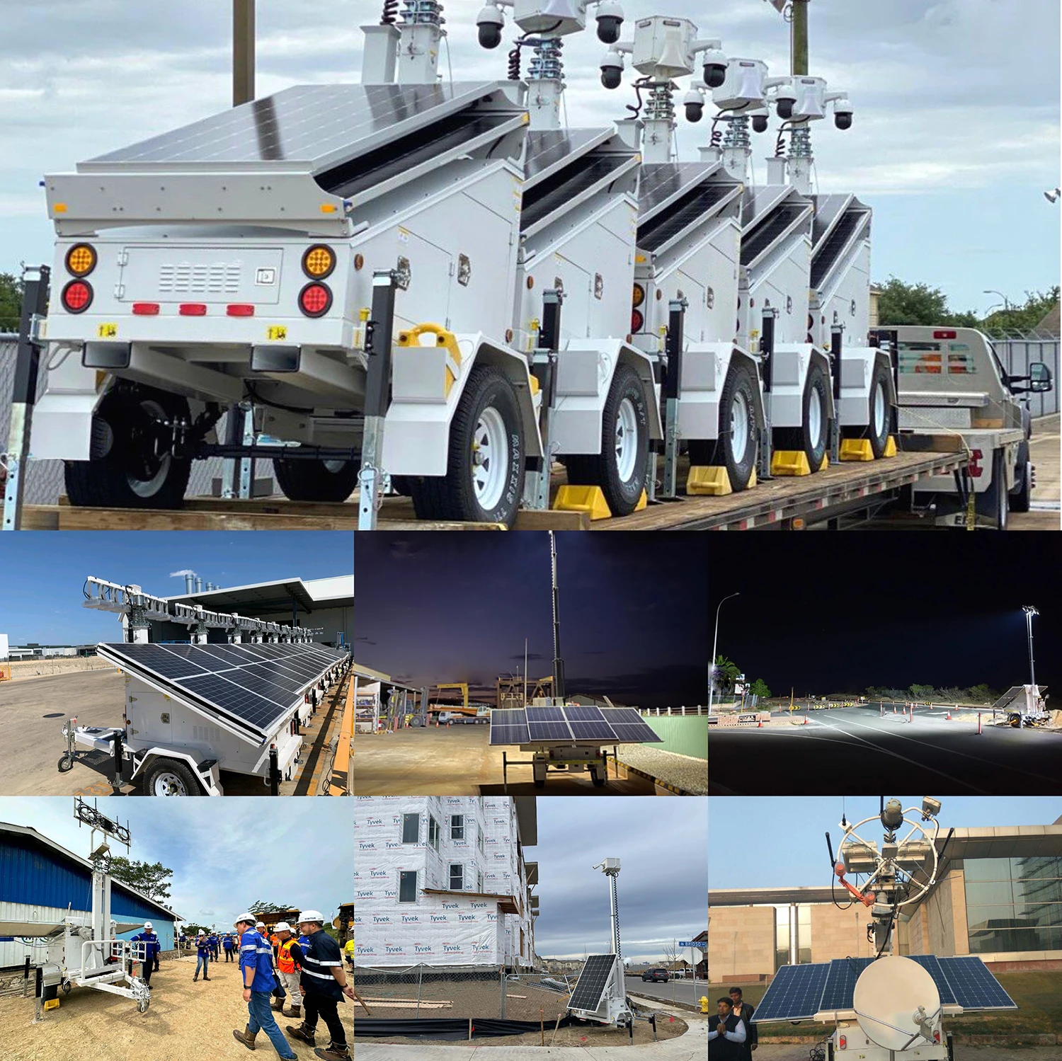 Mini Mobile Portable Solar Trailer For Camera Security Cctv Camera ...