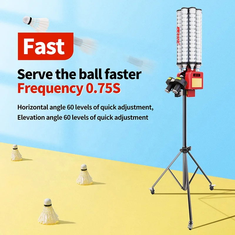 Alibaba.com: SIBOASI SS-B3 Badminton Machine, 200 ball capacity, 230W ...