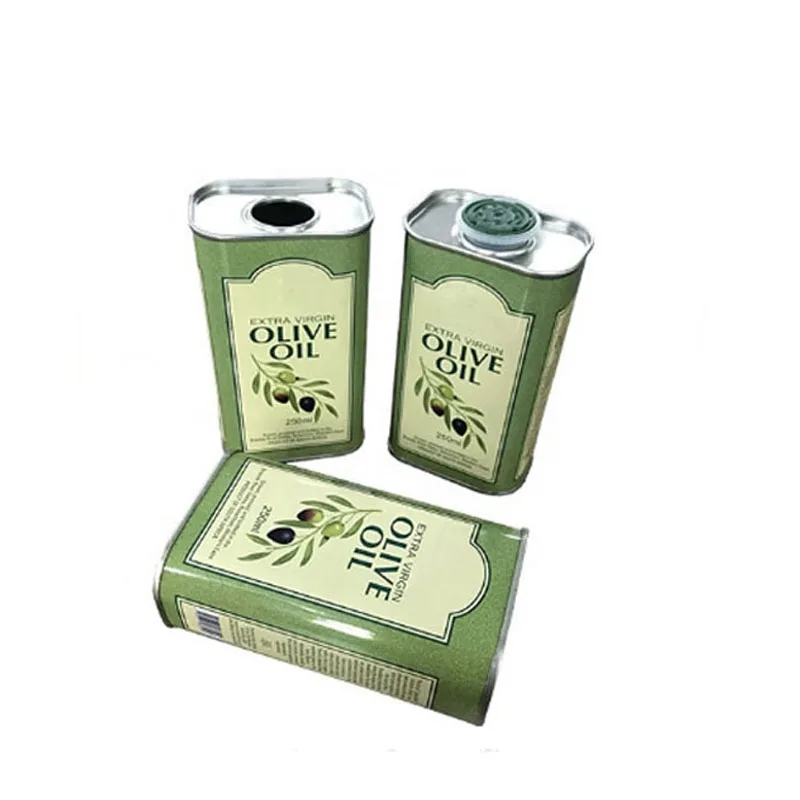 Wholesale 100ml 175ml 500ml Food Grade Olive Oil Tin Cans Cooking Oil ...