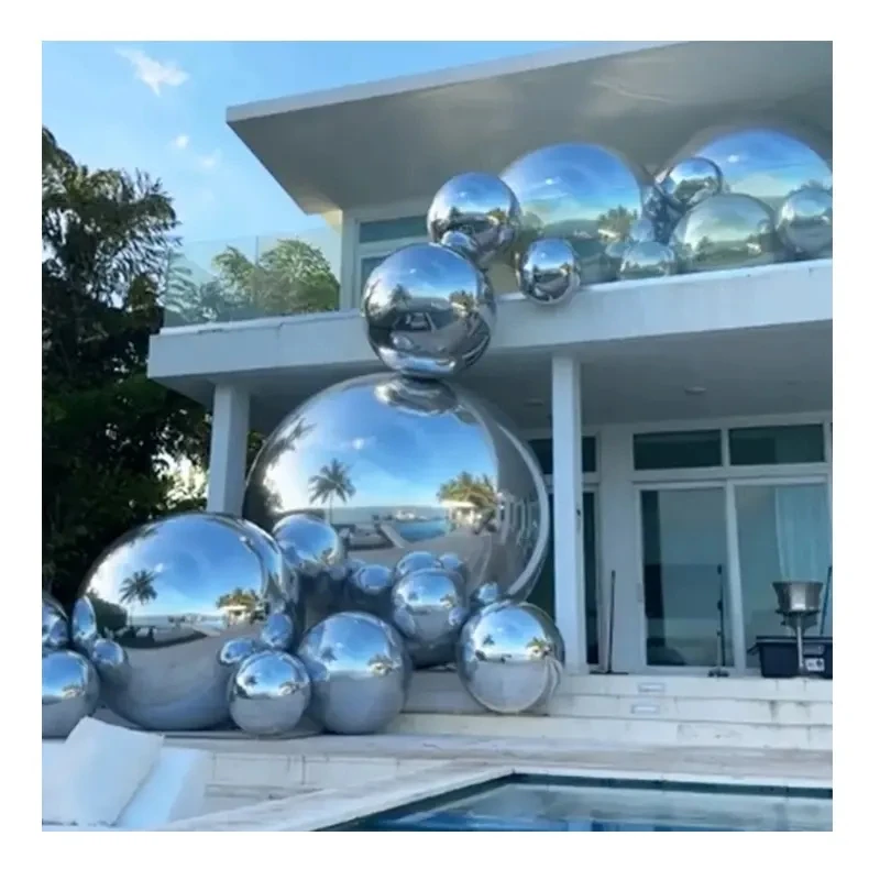 Outdoor Decor Giant Silver Event Floating Large Pvc Balloon Reflective ...