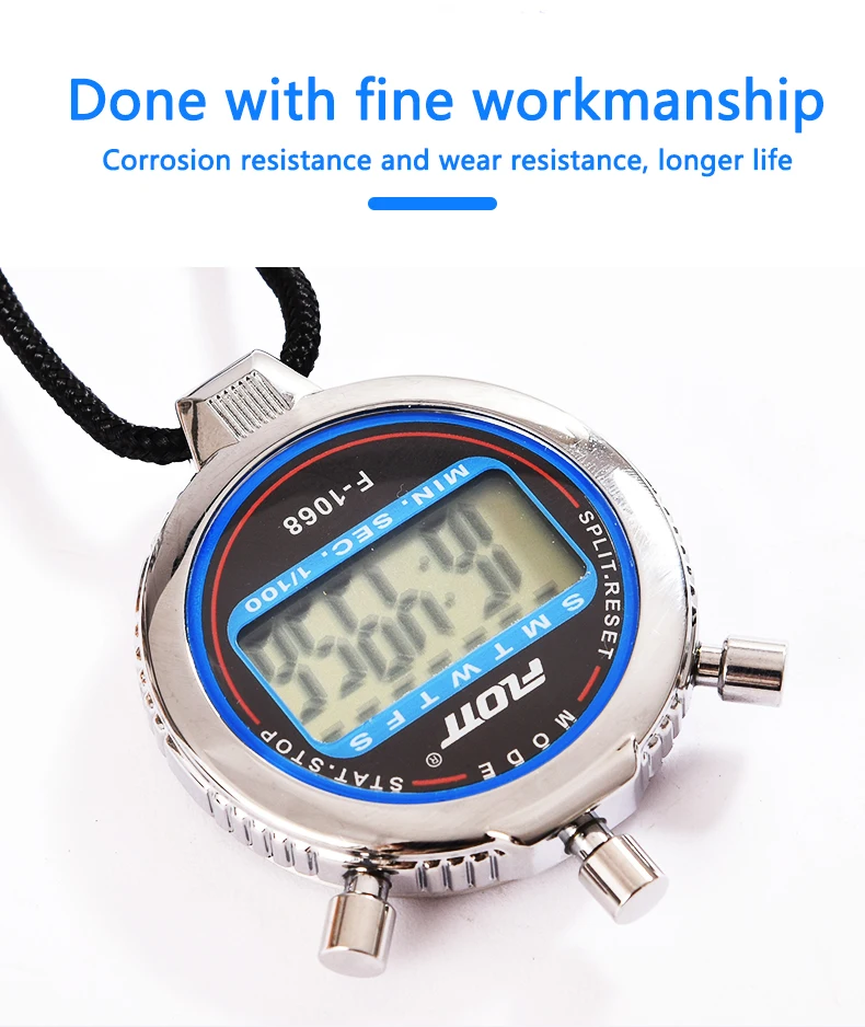 Digital Popular Timer Clock Stopwatch Single Row 1 Track Student Fitness Training Competition ...