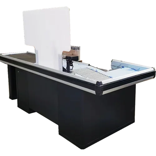 Stainless steel cash counter table design supermarket electric ...
