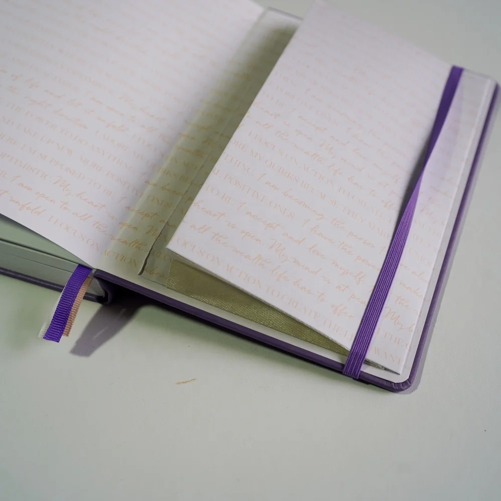 Custom 2025-2026 Purple Linen Cover Weekly Planner