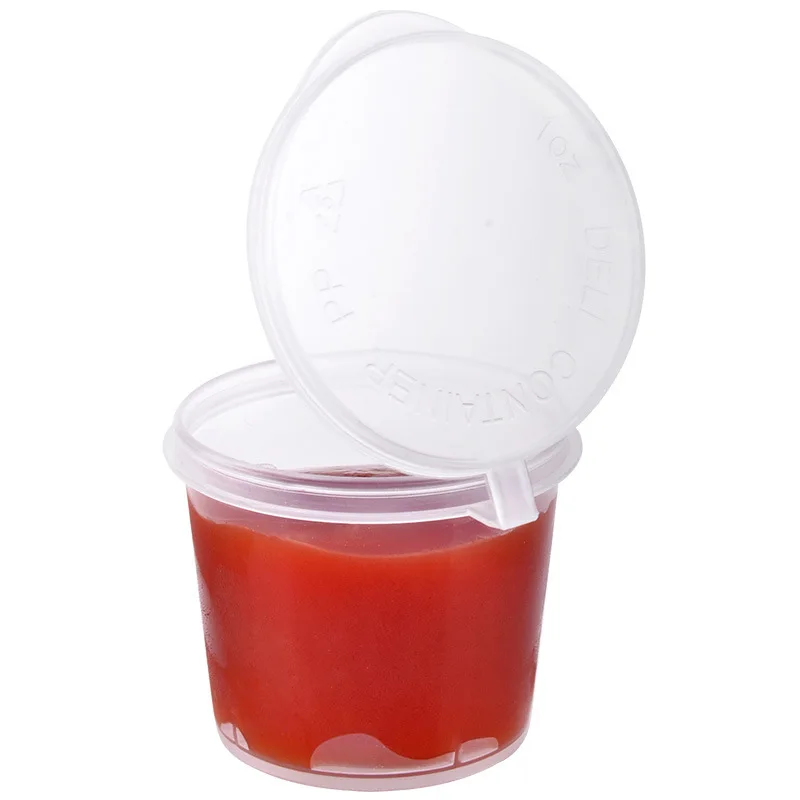 2oz disposable condiment pudding plastic small containers portion sauce ...