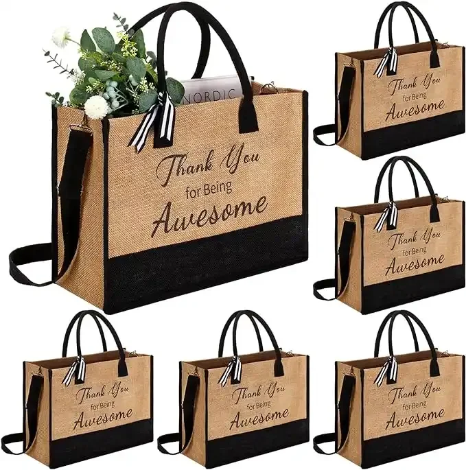 Shop Custom Logo Factory Bags - Fashionable Jute Totes