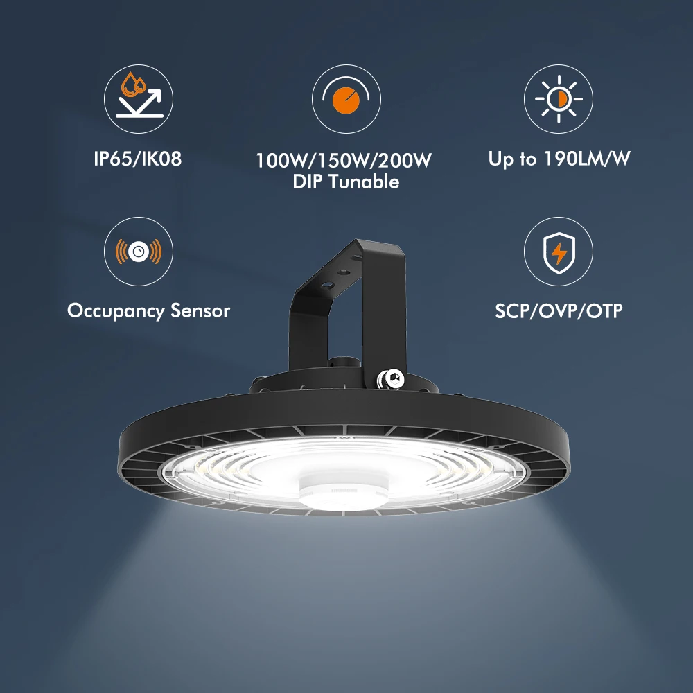 Highbay 100w 150w 200w Commercial & Industrial Dip Dimmable Hi Bay ...