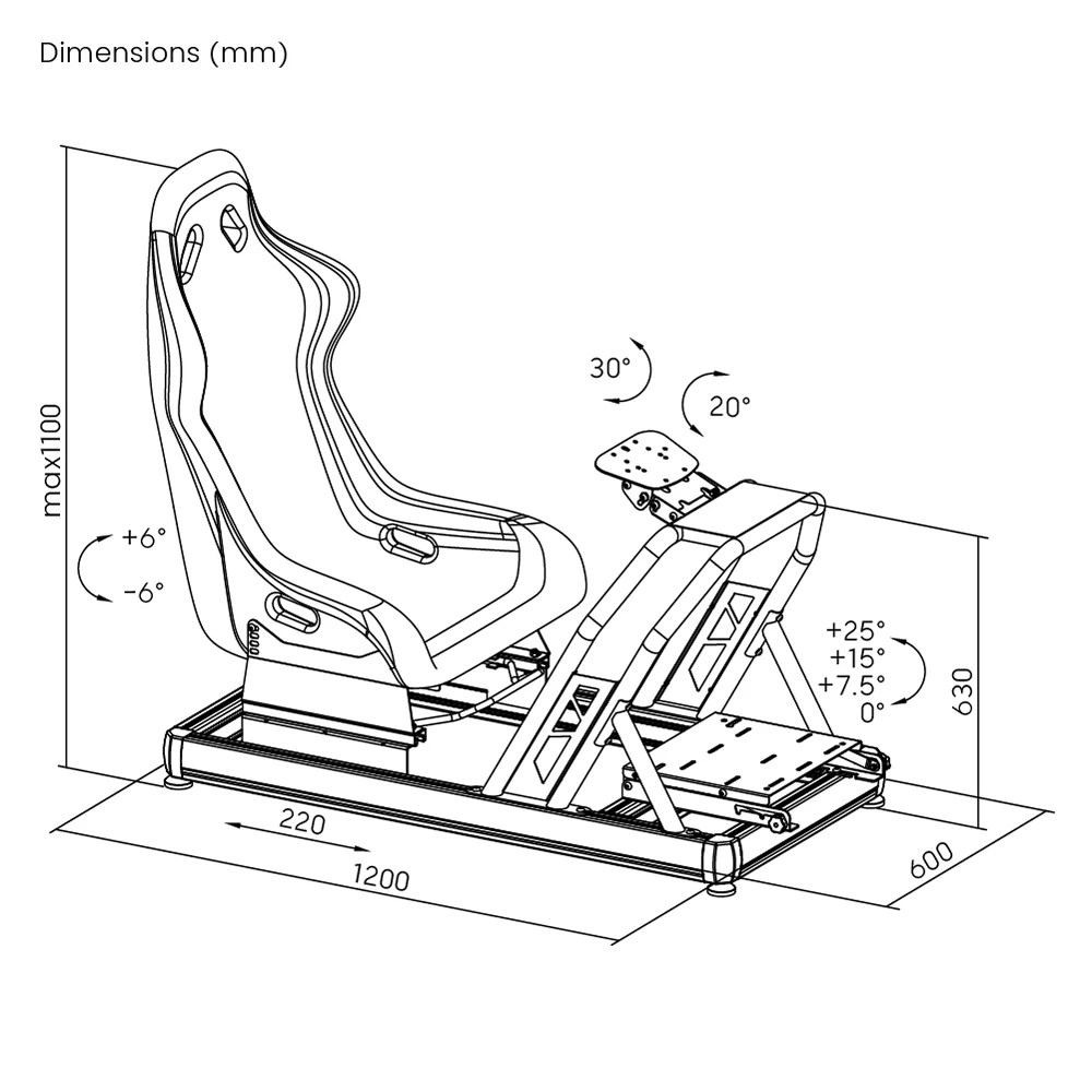 Lrs08-bs02 Aluminum Gaming Racing Sim Simulator Cockpit Driving Rig For ...