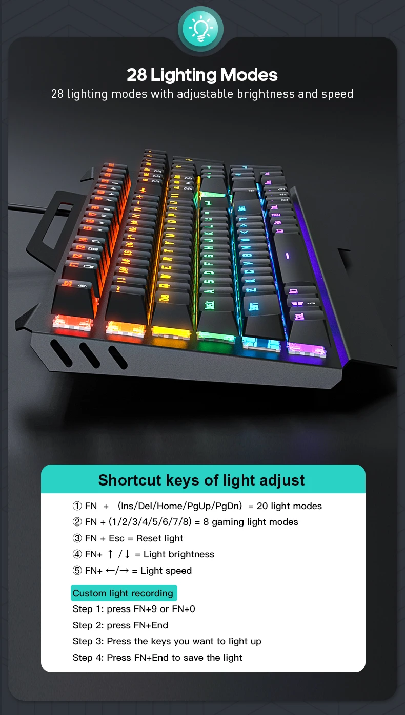 IMICE GK-400 USB Gaming Mechanical Keyboard with RGB Backlit