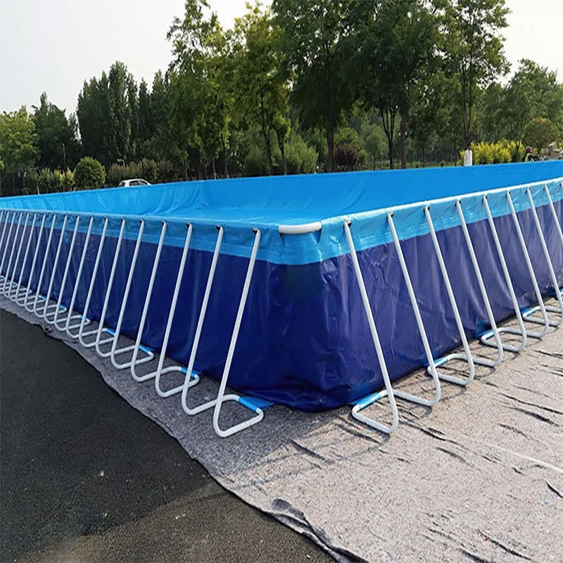 Commercial Rectangular Outdoor Metal Frame Swimming Pool