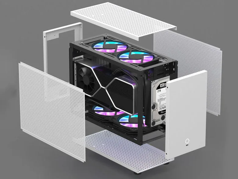 Spcc Black White Mini Itx Computer Case Mini Tower Pc Gaming Sff Case ...