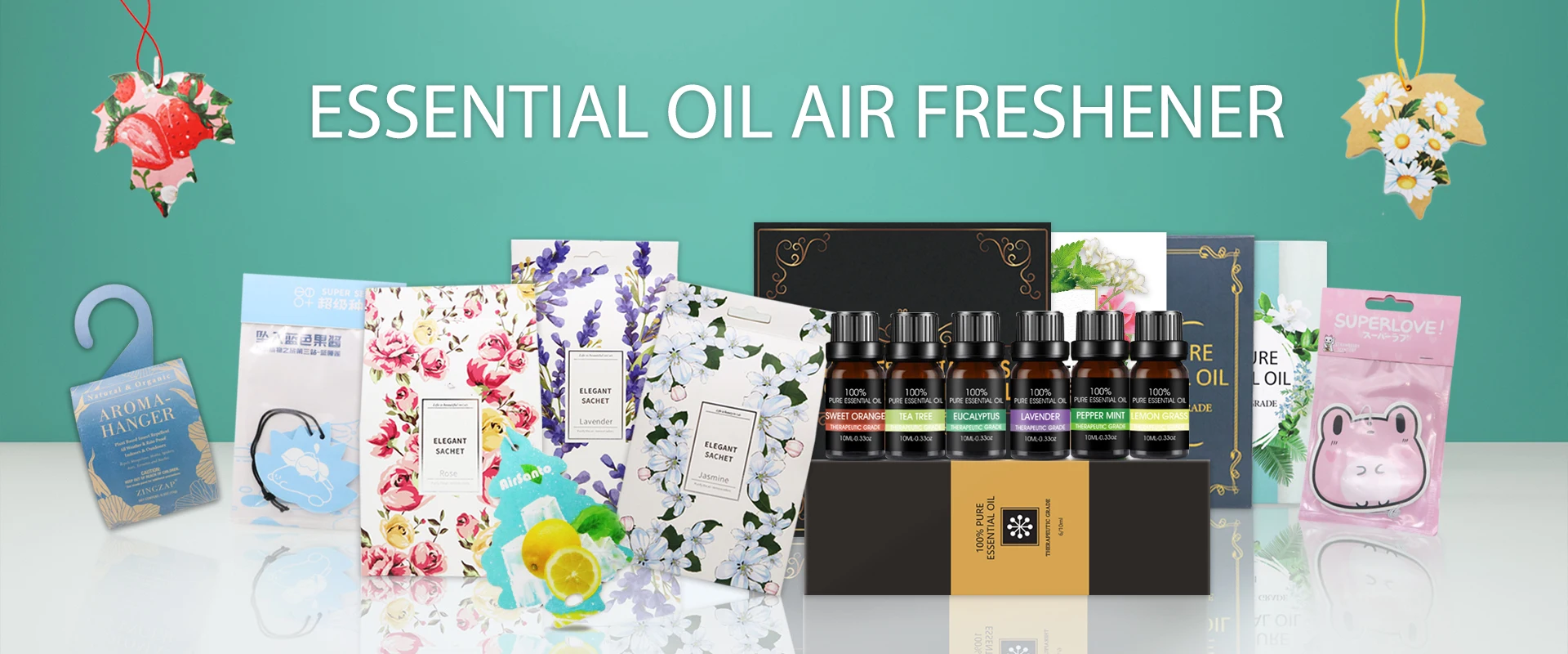 6 Pack Essential Oil Set - Pure Aromas for Home & More