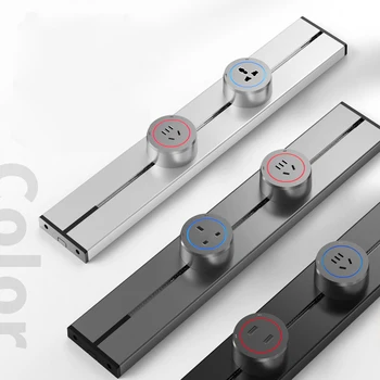 Factory Aluminum Wall Track Socket Embedded Orbital Eu Movable Modular ...