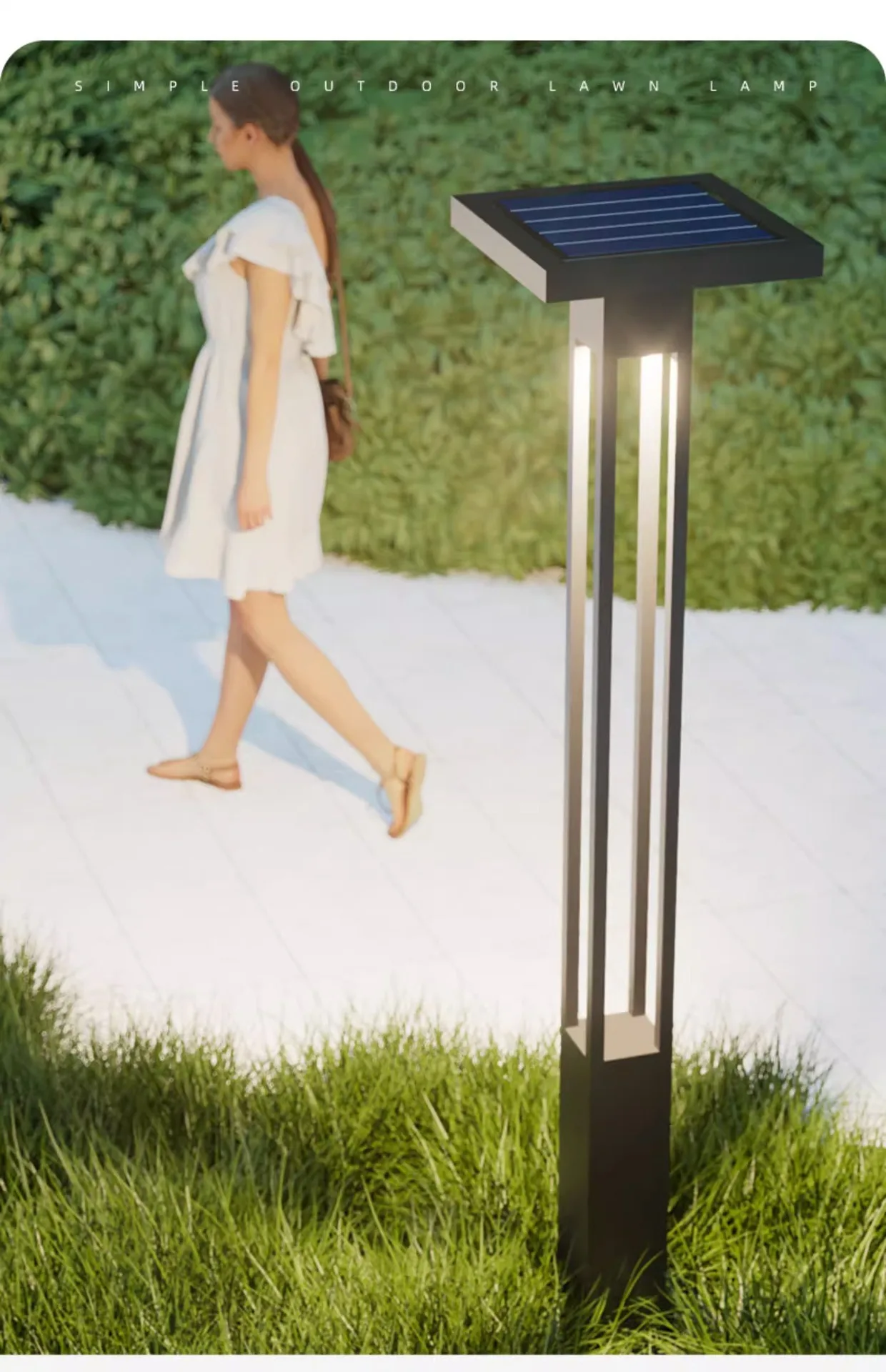 Modern Outdoor Pathway Bollard Light Led Garden Waterproof Landscape ...