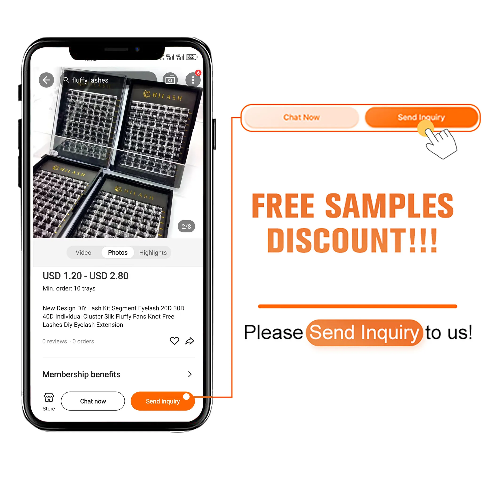 Hilash Best Seller Diy Pre-cut Lash Extensions Professional Fluffy Individual Segmented Cluster ...