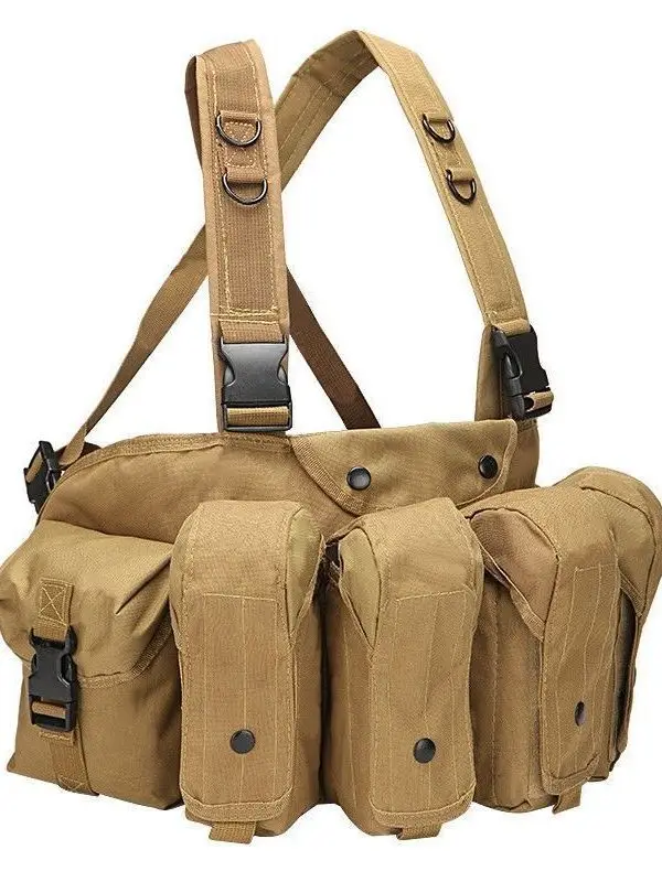Adjustable Custom Molle Chest Gear Tactical Vest With Removable Pouch ...