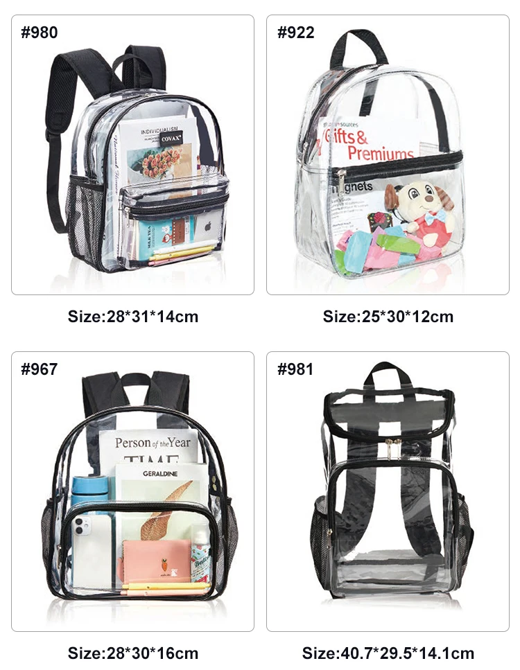 Popular PVC Transparent Mesh Backpack - Fashion & Utility