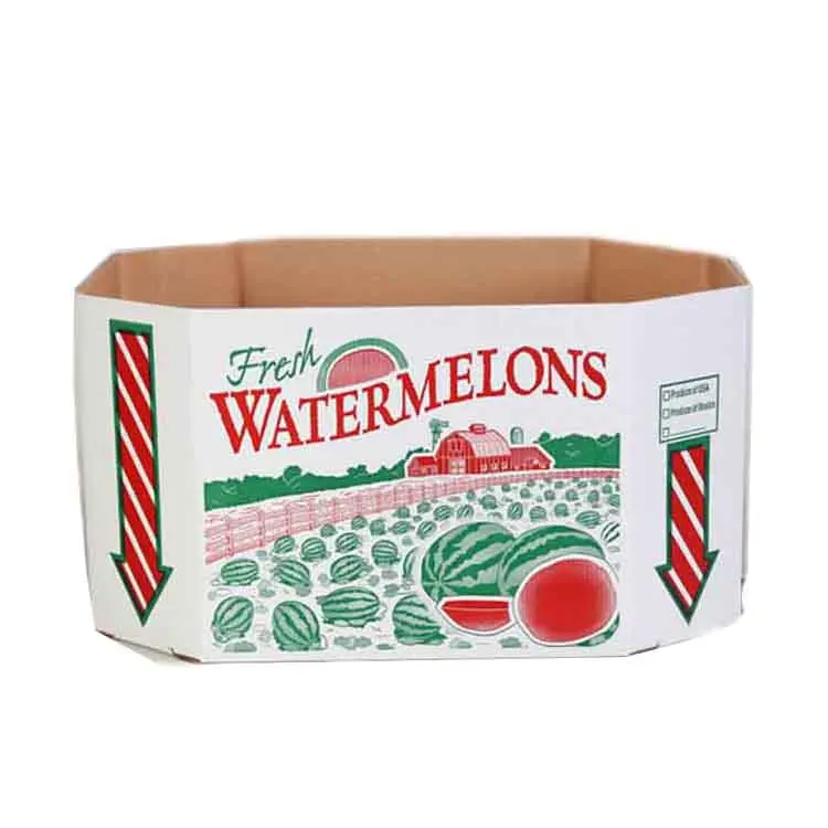 Custom Sustainable Packaging Heavy Duty Cardboard Flat Box Watermelon ...