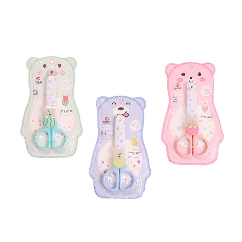 Cute Cartoon Scissors Creative Safety Scissors With Protective Case For ...