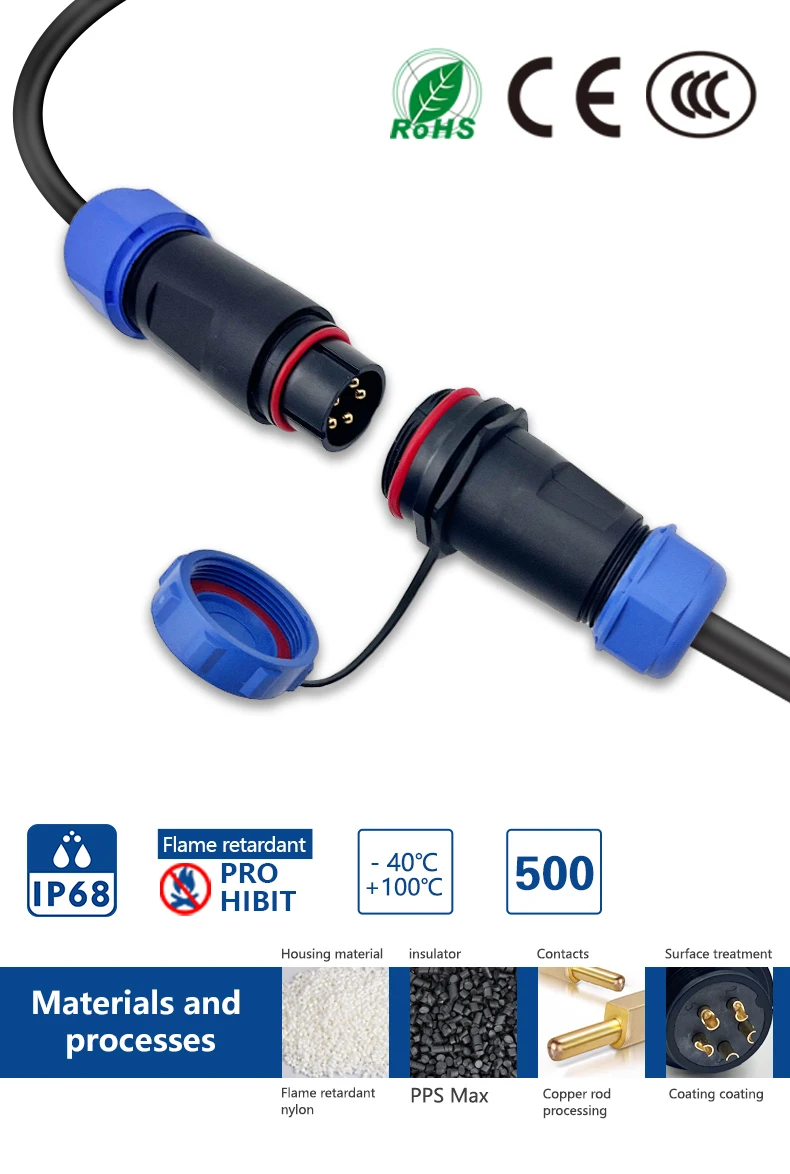 Aviation Plug Male Female Butt Joint Wire Cable Waterproof Power ...