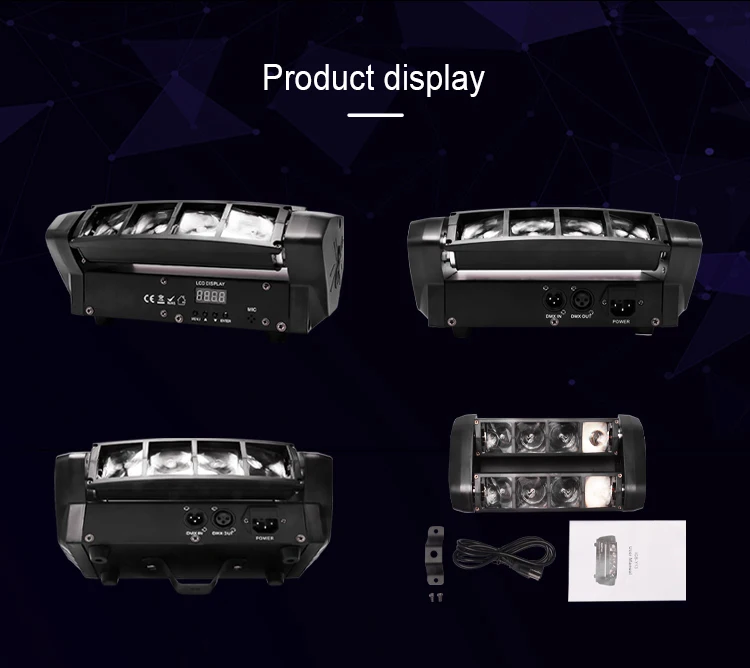 Mini Spider Stage Effect Light - 8 Pcs LED Moving Head