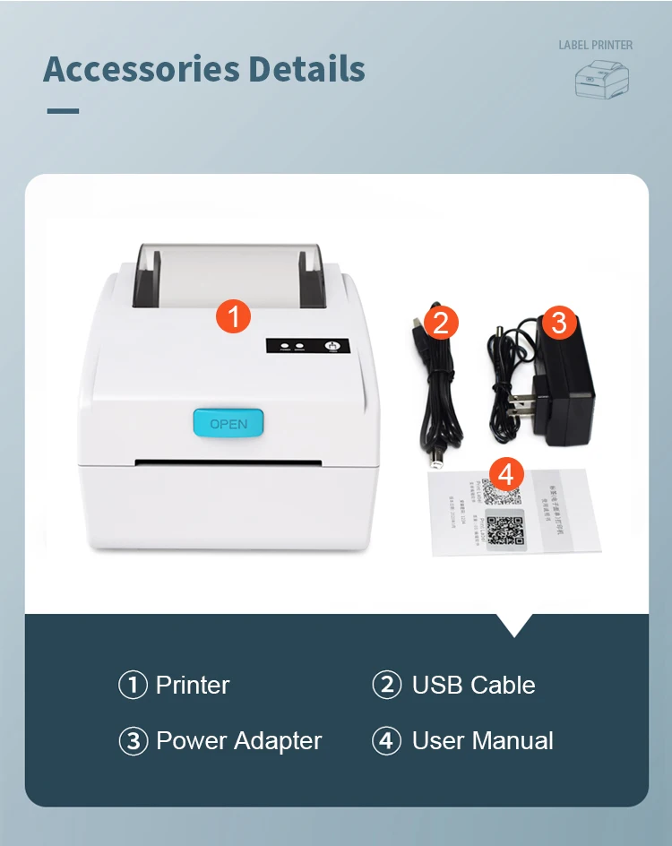 Desktop Receipt Thermal Barcode Printer Sticker Android Ios Label ...